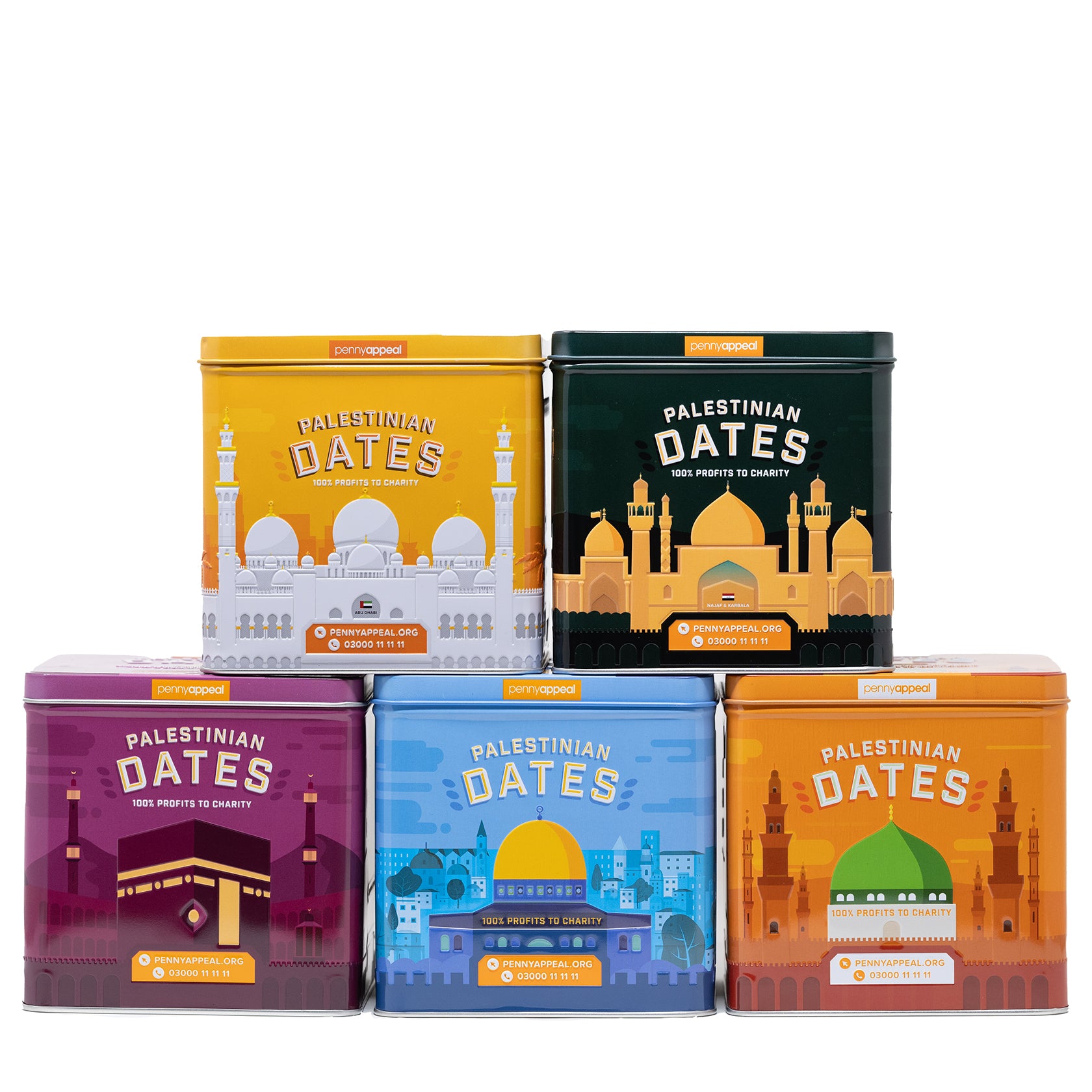 5 Medjoul Date Tin Collection – Penny Appeal UK