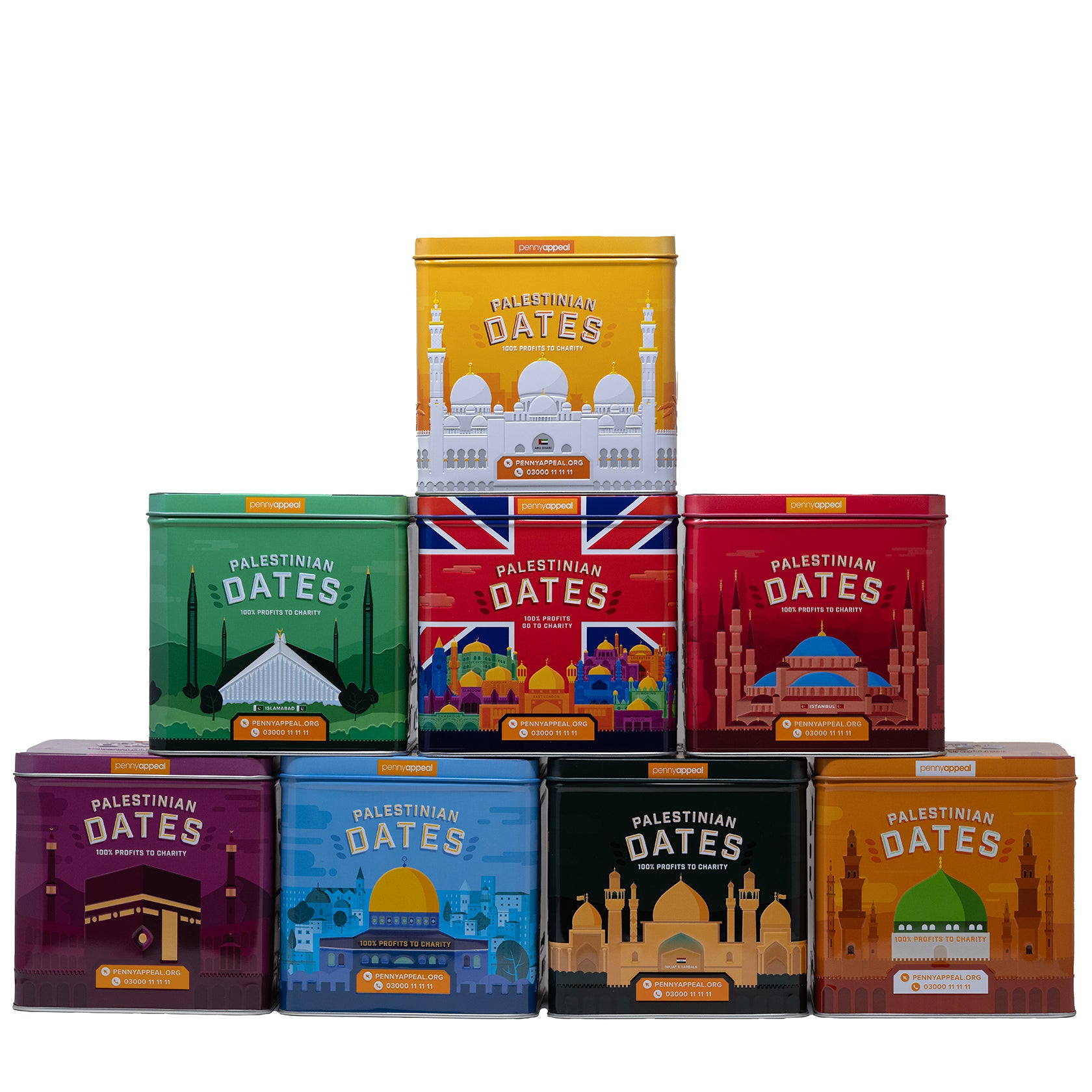 8 Medjoul Date Tin Collection – Penny Appeal UK